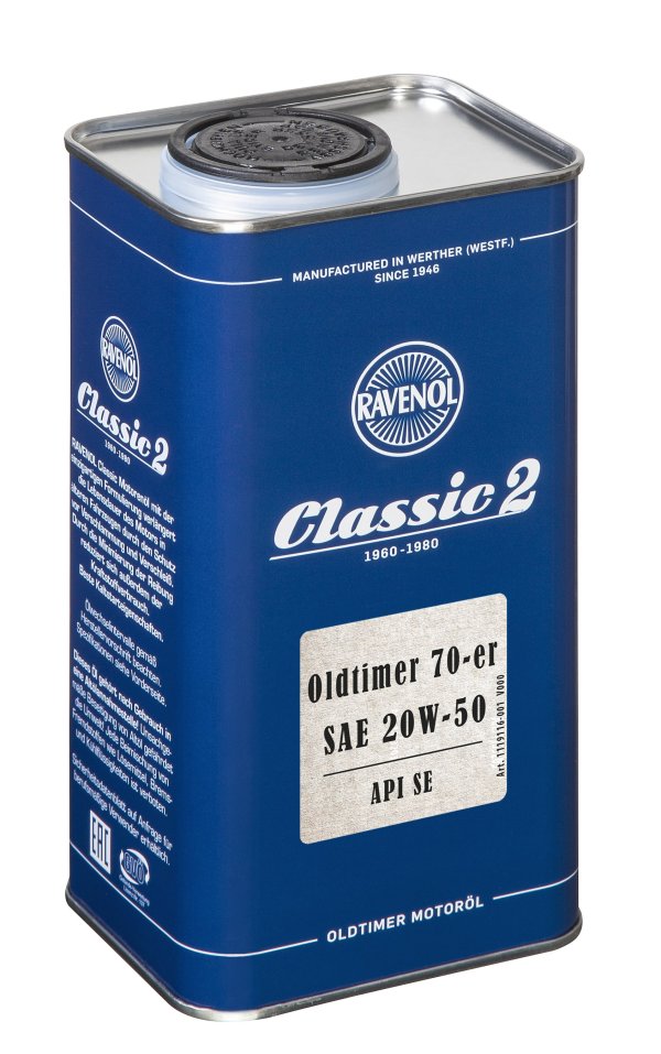 RAVENOL Oldtimer 70-er SAE 20W-50 API SE | RAVENOL USA